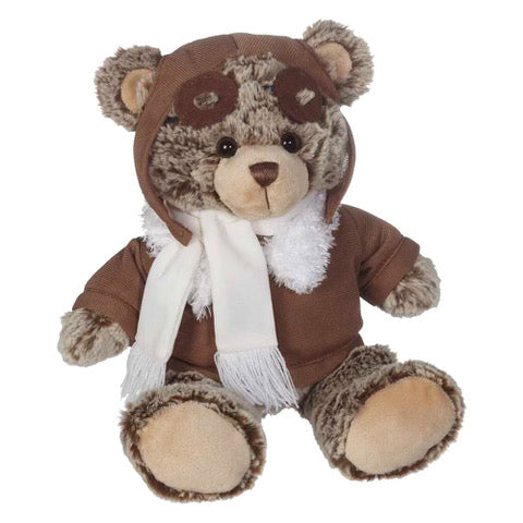 Pilot Bear 9" Mini Plush | Embroider Buddy® – embroiderbuddyus