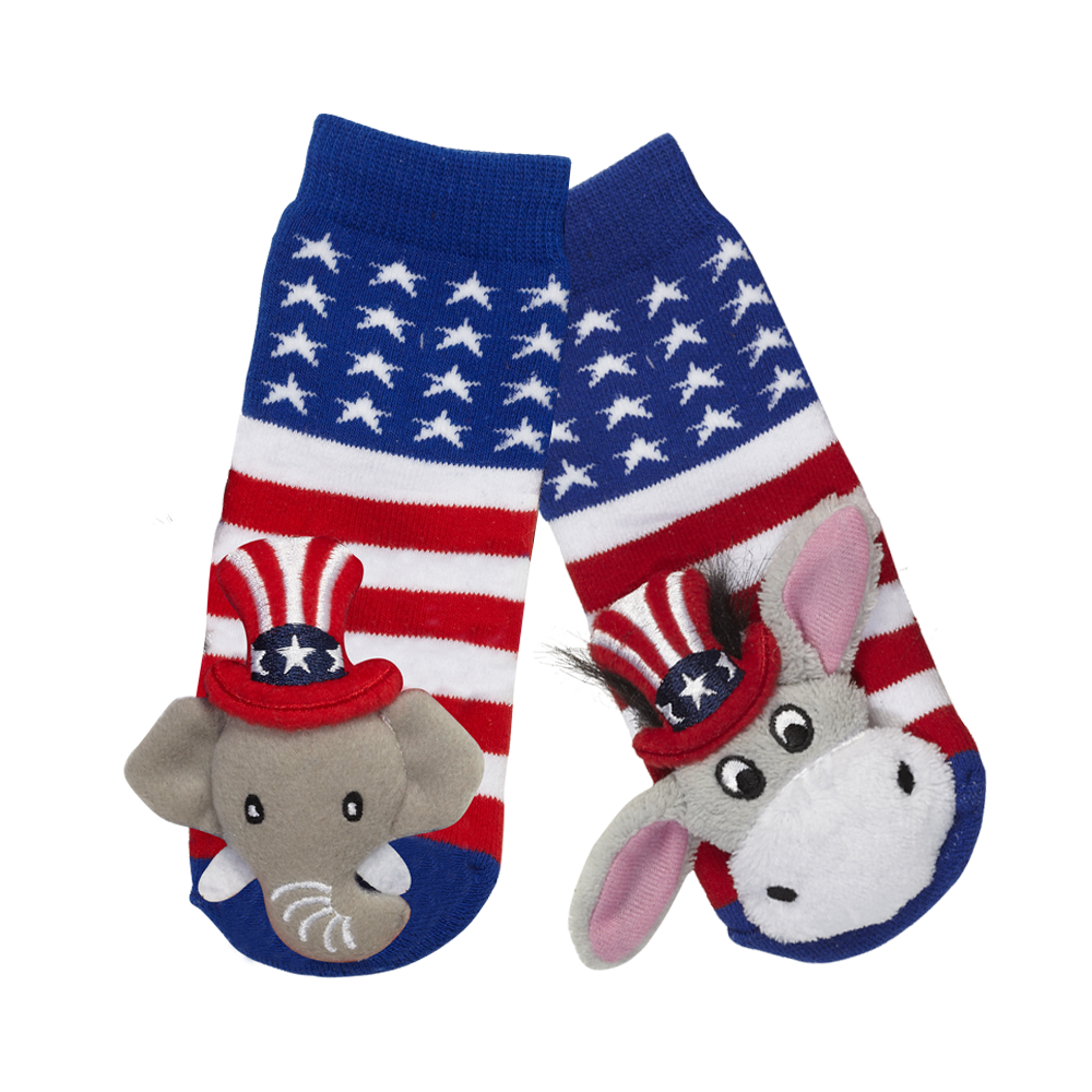 Messy Moose Socks, Stars & Stripes Mismatch, 6 Pack – embroiderbuddyus