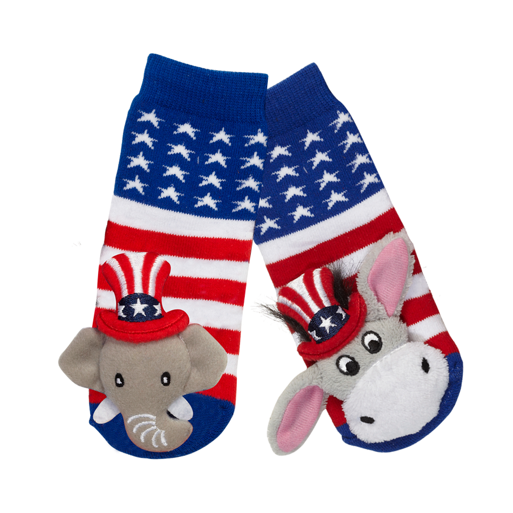 Messy Moose Socks, Stars & Stripes Mismatch, 6 Pack – embroiderbuddyus